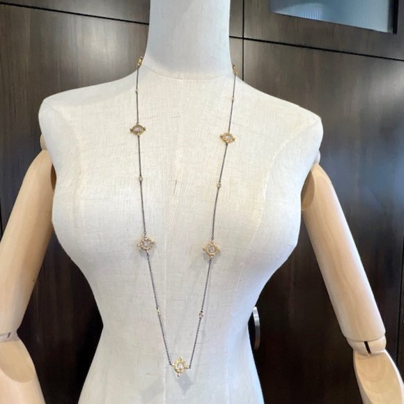 Freida Rothman | Jewelry | Freida Rothman Pave Crystal Station Necklace ...